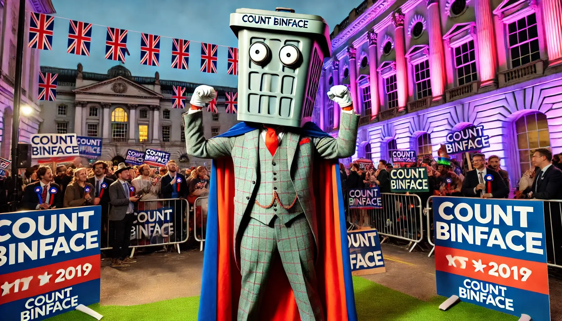 Count Binface Takes On Rishi Sunak In July 4th Election Count Binface Takes On Rishi Sunak In July 4th Election